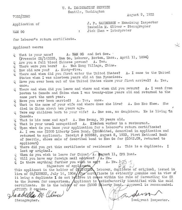 Ham Go – Application for laborer’s return certificate | Chinese ...